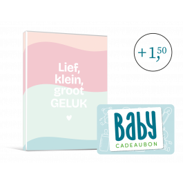 Babycadeaubon cadeauverpakking geluk